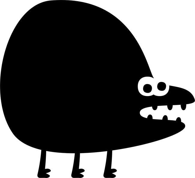 Spike Monster Stencil