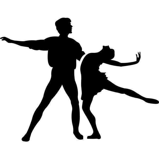 Ballet Dancer, Stencil Silhouettes,