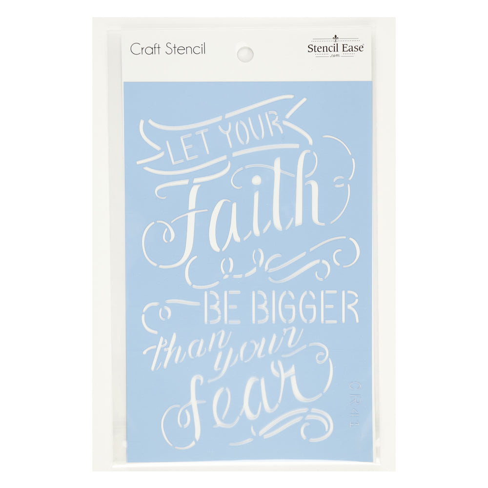Faith and Fear Craft Stencil