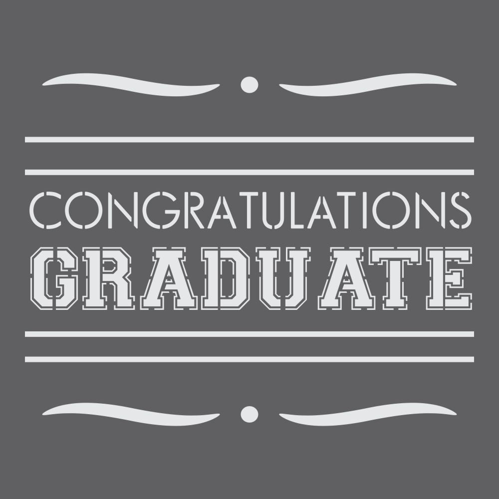 Congratulations Graduate Sign Stencil