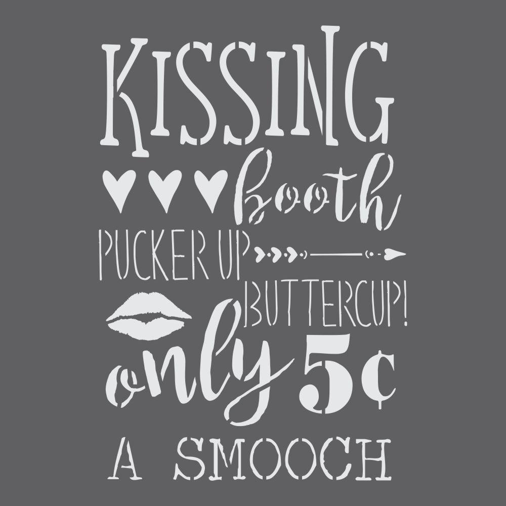 Kissing Booth Sign Stencil