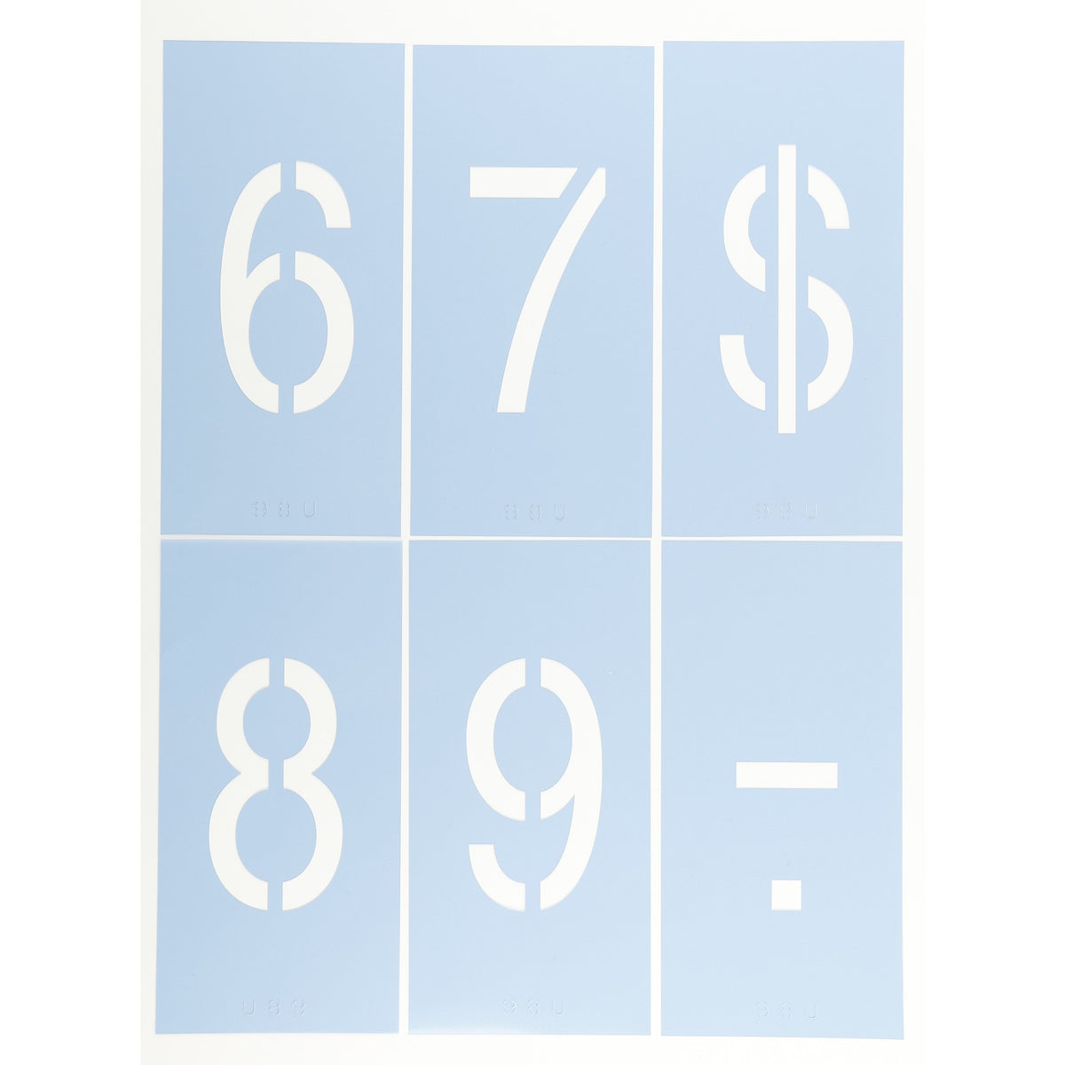 Helvetica Number Stencil Set