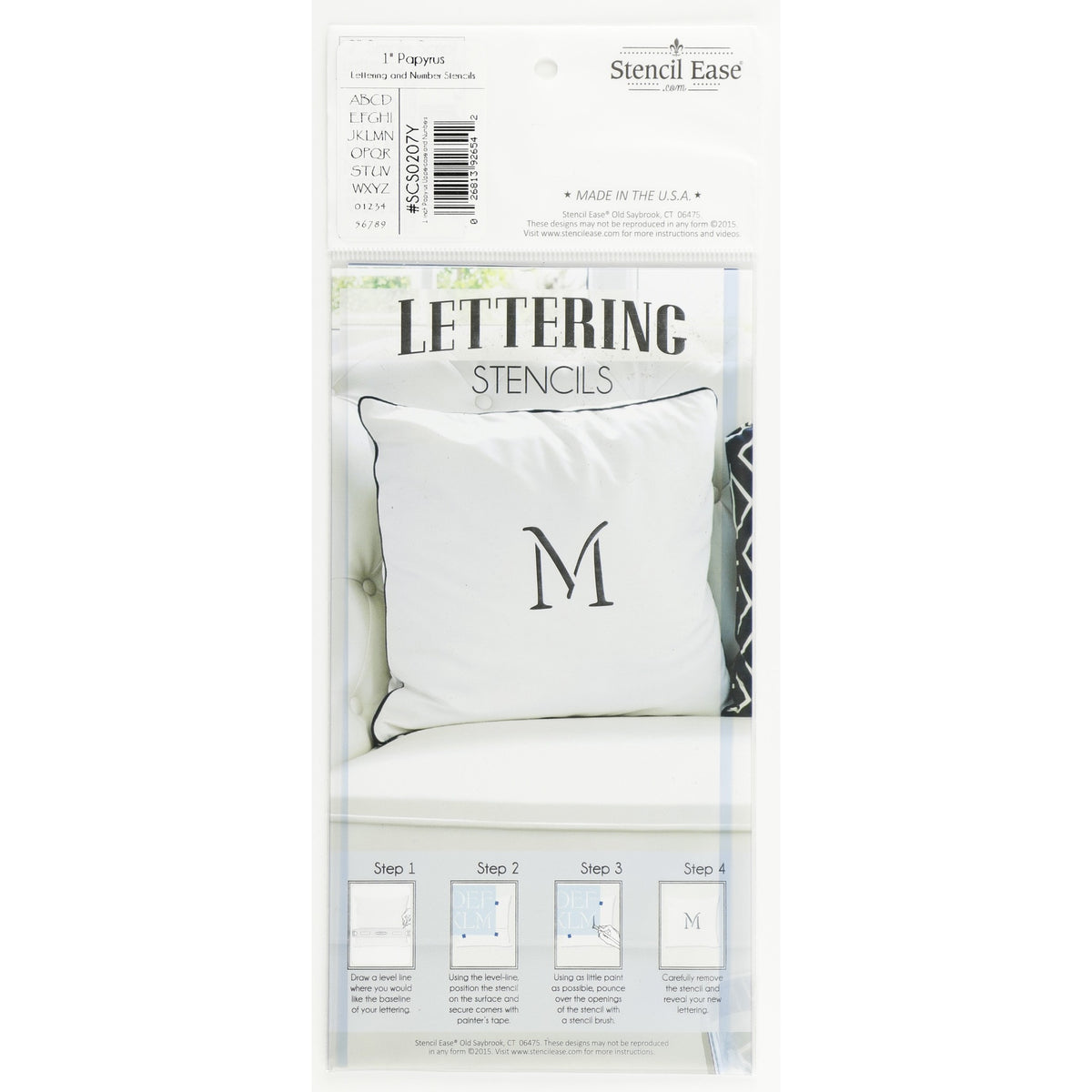 Papyrus Letter & Number Stencil Set